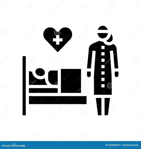 Het Helpen En Verzorgen Van Zieke Mensen Glyph