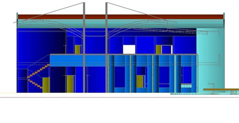 Club House 3d Front Elevation Cad Drawing Details Dwg File