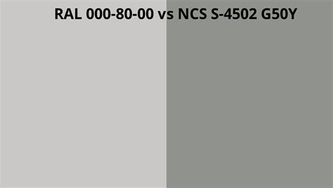 Ral 000 80 00 Vs Ncs S 4502 G50y Ral Colour Chart Uk