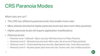 ModSecurity And NGINX Tuning The OWASP Core Rule Set EMEA PPT