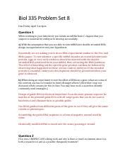 Biol Problem Set Babe KEY LC Pdf Biol Problem Set Due Friday April At Pm