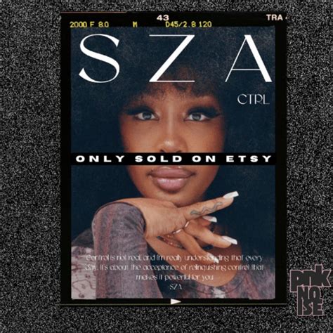 Chic Ctrl Sza Poster Digital Artwork For Girly Bedroom Decor Music Singer Wall Art Etsy