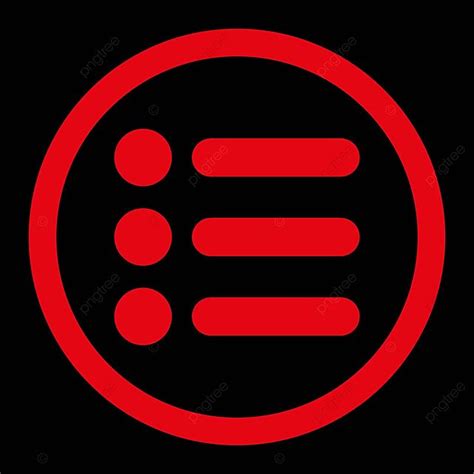 Items Flat Red Color Rounded Vector Icon Toolbar Accessory Black
