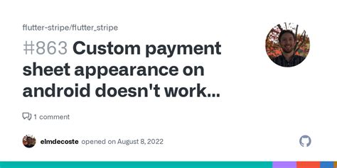 Custom Payment Sheet Appearance On Android Doesn T Work IOS Ok
