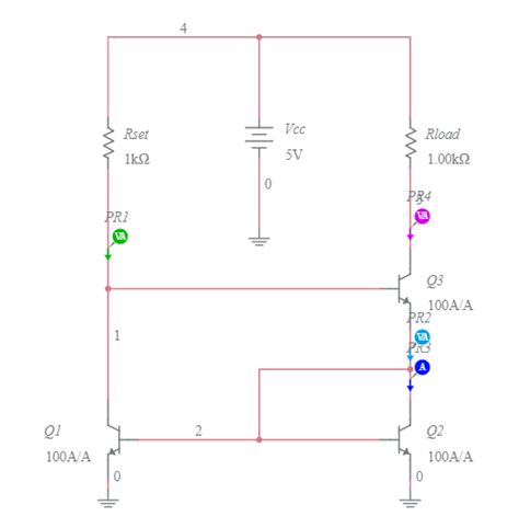 BJT Wilson Current Mirror Multisim Live