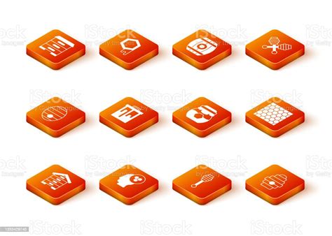 꿀벌 양봉가 허니콤 디퍼 스틱 꿀 항아리 아이콘을 위한 하이브를 설정합니다 벡터 3차원 형태에 대한 스톡 벡터 아트 및 기타 이미지 3차원 형태 건강한 생활방식 곤충