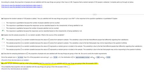 solved a suppose the random sample of 100 people is asked