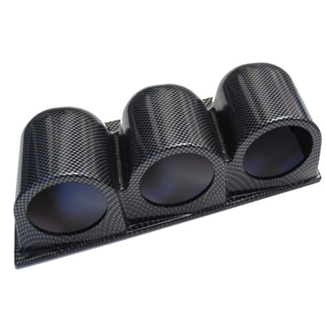52mm Triple Gauge Dash Pod Carbon Effect R Spec Performance