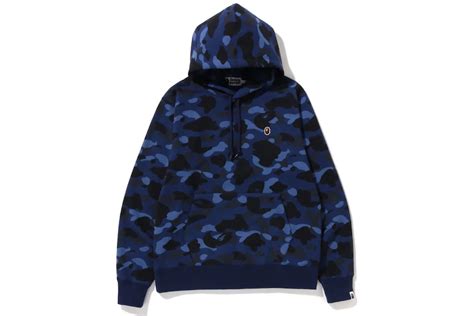 Bape Color Camo One Point Ape Head Pullover Hoodie Navy Fw22 Us