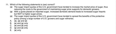 Solved 11 Which Of The Following Statements Is Are