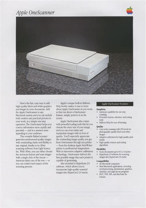 1991 Apple One Scannery Český Mac