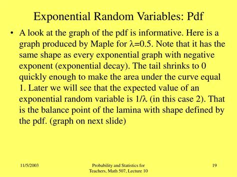 Ppt Uniform And Exponential Random Variables Powerpoint Presentation