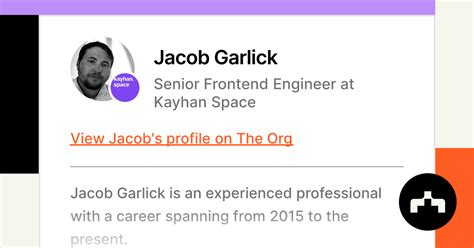 Jacob Garlick Senior Frontend Engineer At Kayhan Space The Org