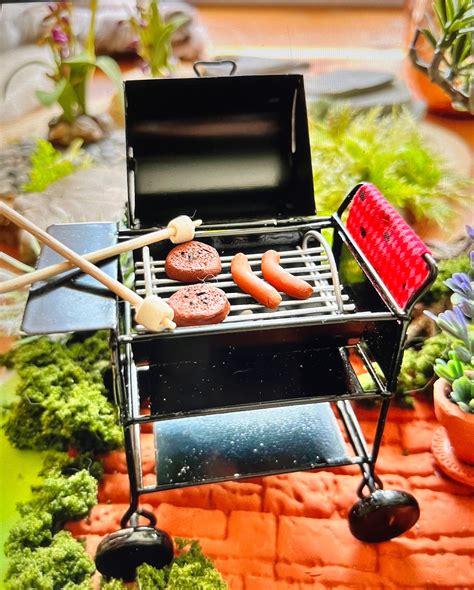 Miniature Bbq Grill Odoria 112 Dollhouse Accessories For Scale Model