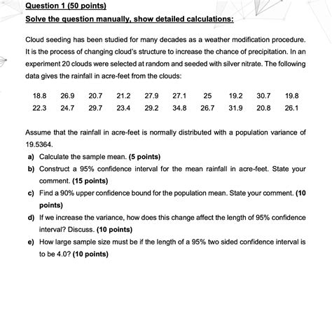Solved Question 1 50 Points Solve The Question Manually Chegg