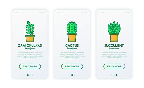 선인장과 다육 식물 냄비에 얇은 라인 아이콘 세트 모바일 사용자 인터페이스를 위한 최신 벡터 일러스트레이션 0명에 대한 스톡 벡터 아트 및 기타 이미지 Istock