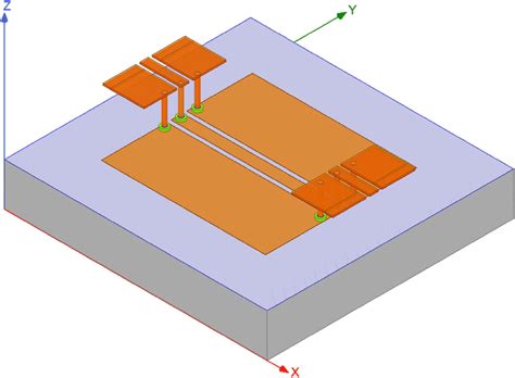 Schematic View Of The Full 3d Fem Model Of A Packaged Cpw In Ansys