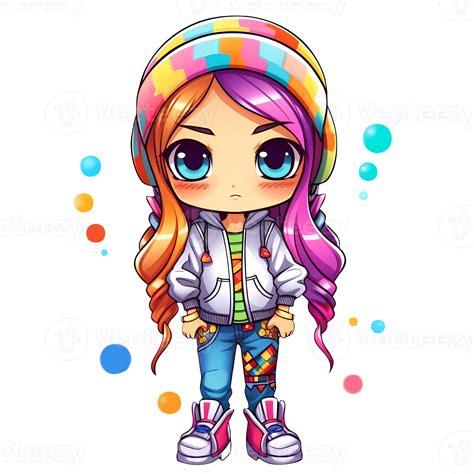 Cute Graffiti Girl Clipart Illustration Ai Generative 27674030 Png