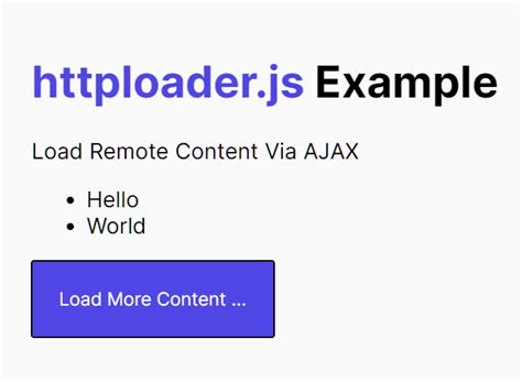 Load Remote Content Via Ajax Loaderjs Css Script