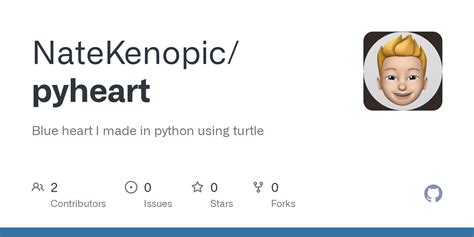 GitHub NateKenopic Pyheart Blue Heart I Made In Python Using Turtle