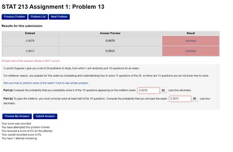 Solved Stat 213 Assignment 1 Problem 13 Previous Problem