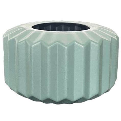 간단한 Pe 꽃병 습식 및 건식 꽃꽂이 용기 모조 유약 장식 레슬링 저항성 식물 냄비 밝은 녹색