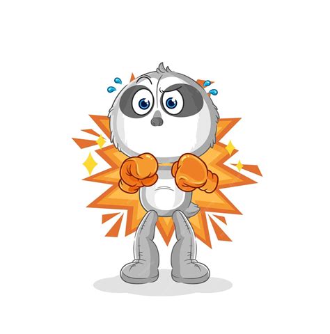 Premium Vector Sloth Boxer Character Cartoon Mascot Vector