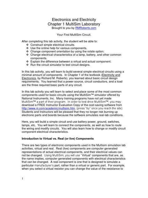 lab multisim elec and electronics chap 1 pdf