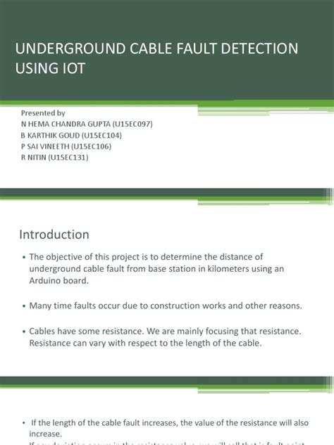 Underground Cable Fault Detection Using Iot Relay Switch