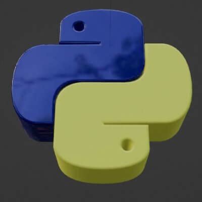 Python Logo With Sample Code And Animated Background D Model By Cjb D