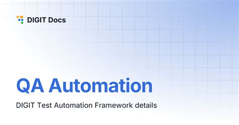 Qa Automation Digit Docs