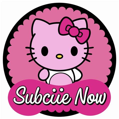 A Pink Button With Hello Kitty Sitting On Top Surrounded By The Text