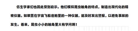 昆虫的“鼻子”——触角阅读理解题及答案阅读答案小升初网