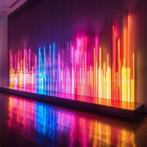 Neon Stick Graph Premium Ai Generated Image