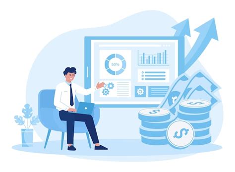 Hombre Haciendo Chequeo Financiero Anual En El Negocio Tendencia