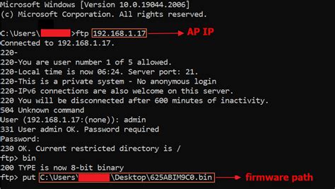 How To Upgrade Firmware To The Controller Access Point By Ftp — Zyxel