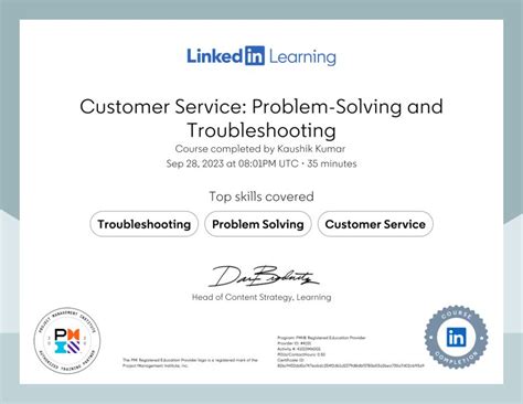 Kaushik Kumar On Linkedin Certificate Of Completion