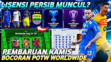 LISENSI PERSIB EFOOTBALL PEMBARUAN KAMIS 22 AGUSTUS POTW BOOSTER IS