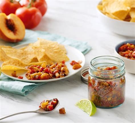 Fire Roasted Tomato And Peach Salsa Canning Recipe Ball® And Kerr