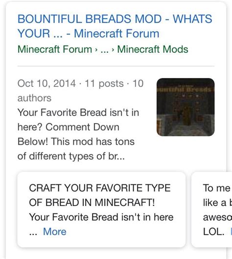 Minecraft Bread Mod Rbreadcult