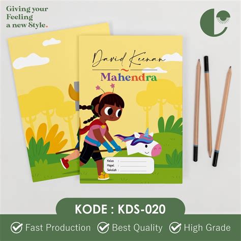 Jual Sampul Buku Custom Sampul Aesthetic Sampul Custom Nama Free Desain Kds 020 Shopee