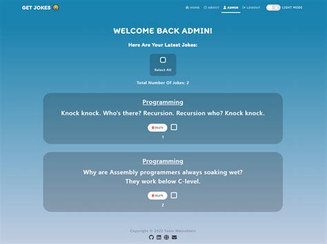Github Yanivwein24get Jokes A Mern Stack Web Application That