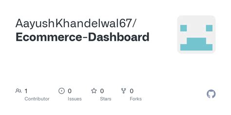Github Aayushkhandelwal Ecommerce Dashboard