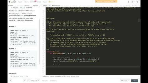 Leetcode 2429 Minimize Xor Bit Position Check And Set Youtube