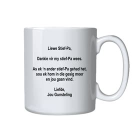 Step Dad Afrikaans Mug Dankie Vir My Stief Pa Wees Fathers Day Gift Shop Today Get It