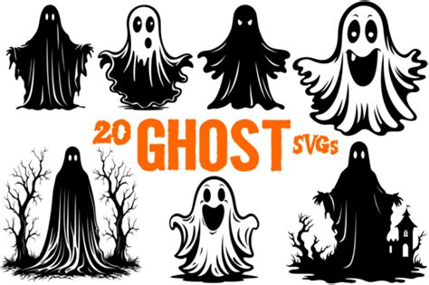 Ghost Svg Bundle Halloween Ghosts Svg Graphic By Celestialdesignforge · Creative Fabrica