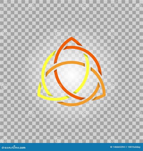 Triquetra No C rculo S mbolo Sacral Do Vetor Do Trefoil Ilustração do