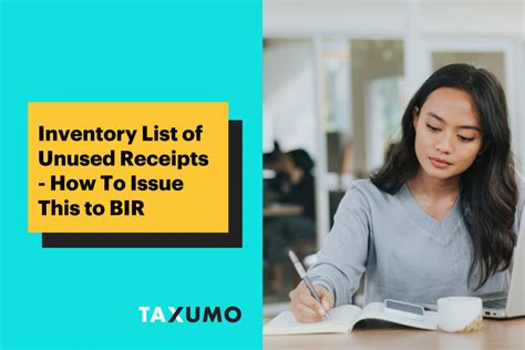 How To Issue The Inventory List Of Unused Official Receipts