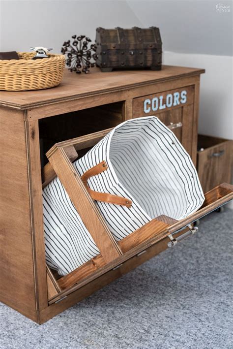 Tilt Out Laundry Hamper Cabinet Plans Keepyourmindclean Ideas