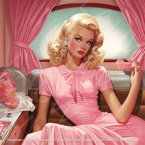 Retro Vintage Barbie Digital Art Print Etsy Canada In Vintage Barbie Retro Vintage